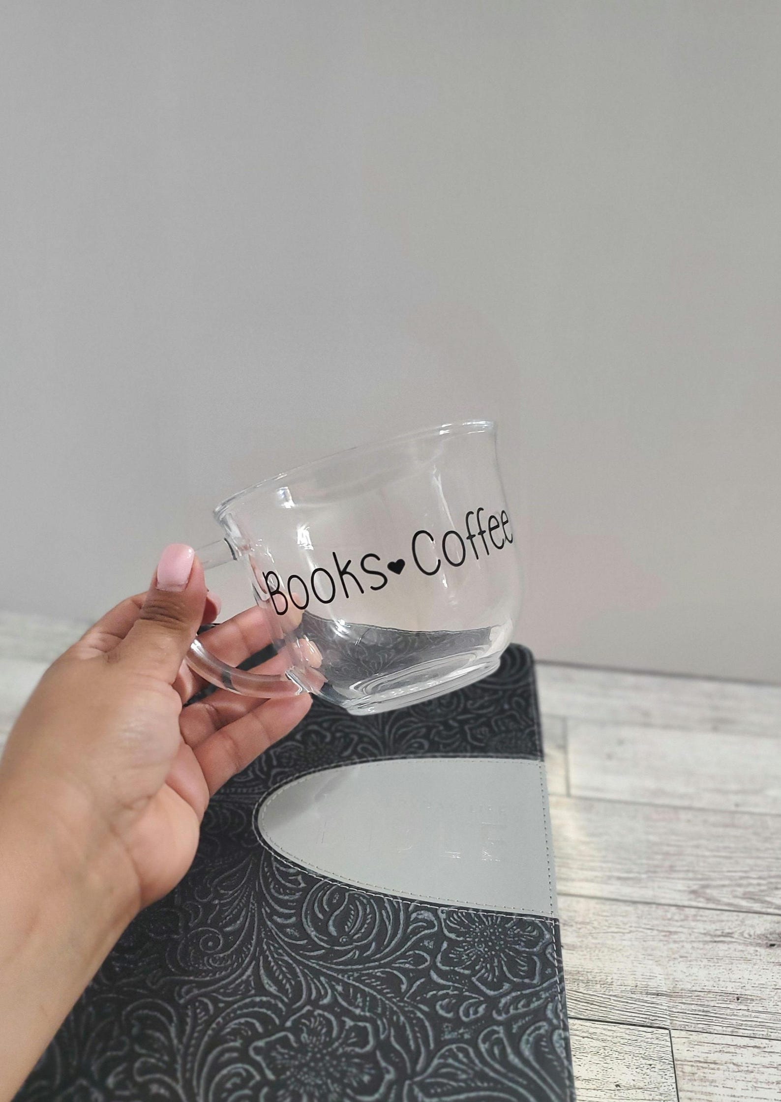 Books and Coffee Glass Mug -ideal Gift for Readers or Coffee Lovers. - Etsy