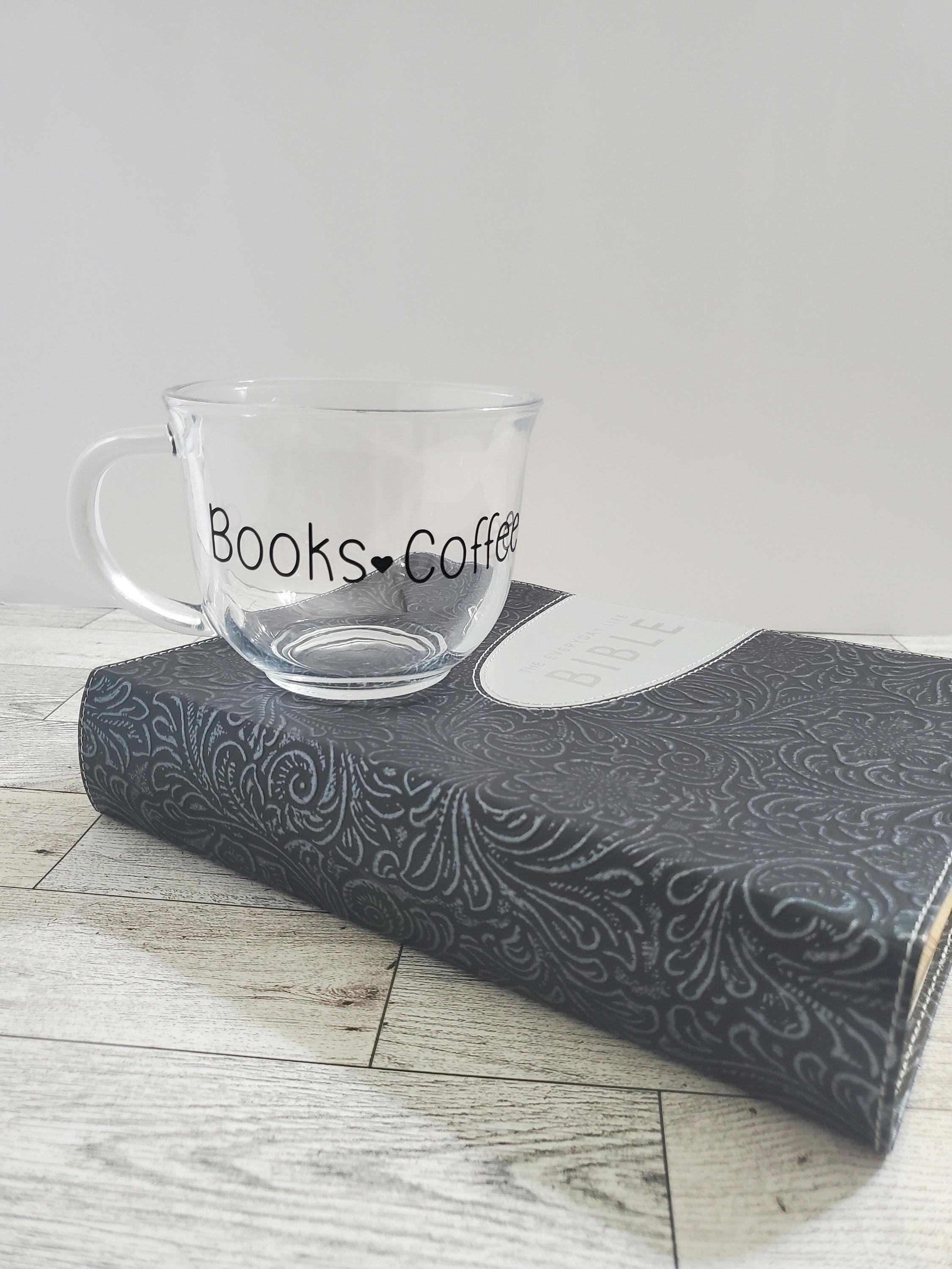 Books and Coffee Glass Mug -ideal Gift for Readers or Coffee Lovers. - Etsy
