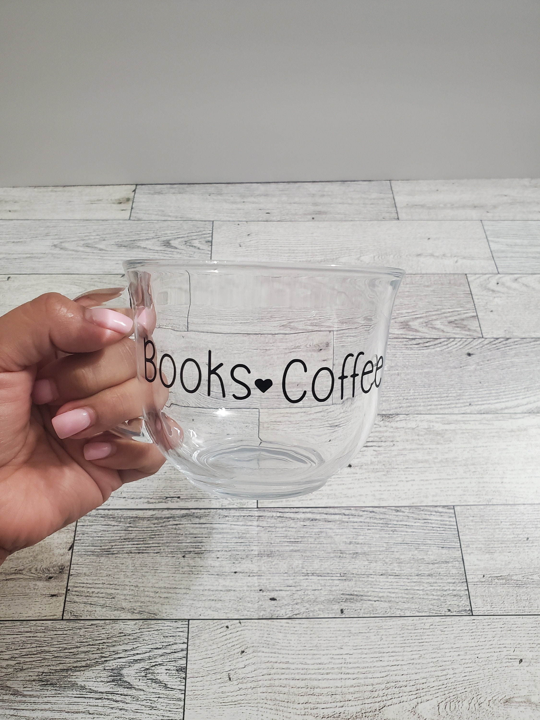 Books and Coffee Glass Mug -ideal Gift for Readers or Coffee Lovers. - Etsy