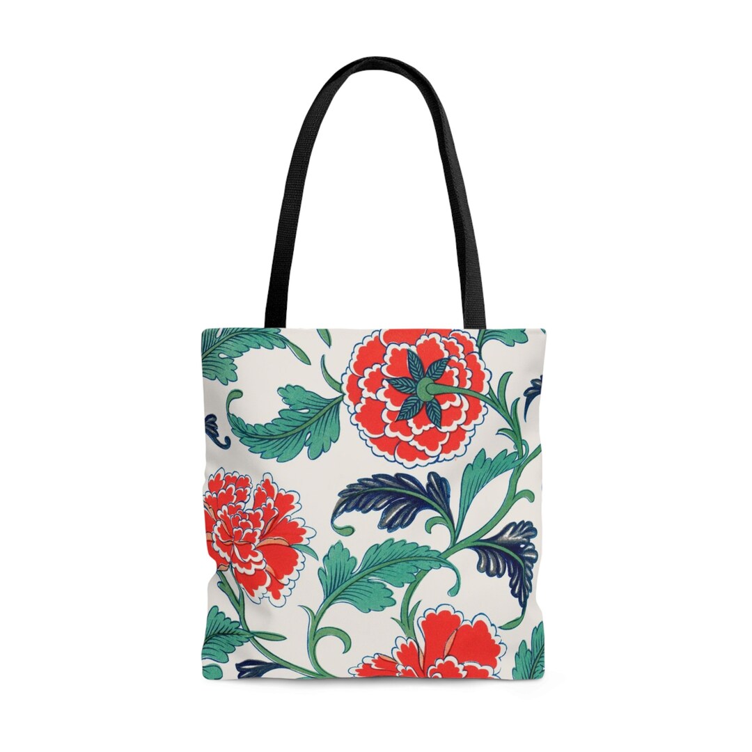 Japanese Floral Print Library Shoulder Tote Bag (AOP) - Etsy