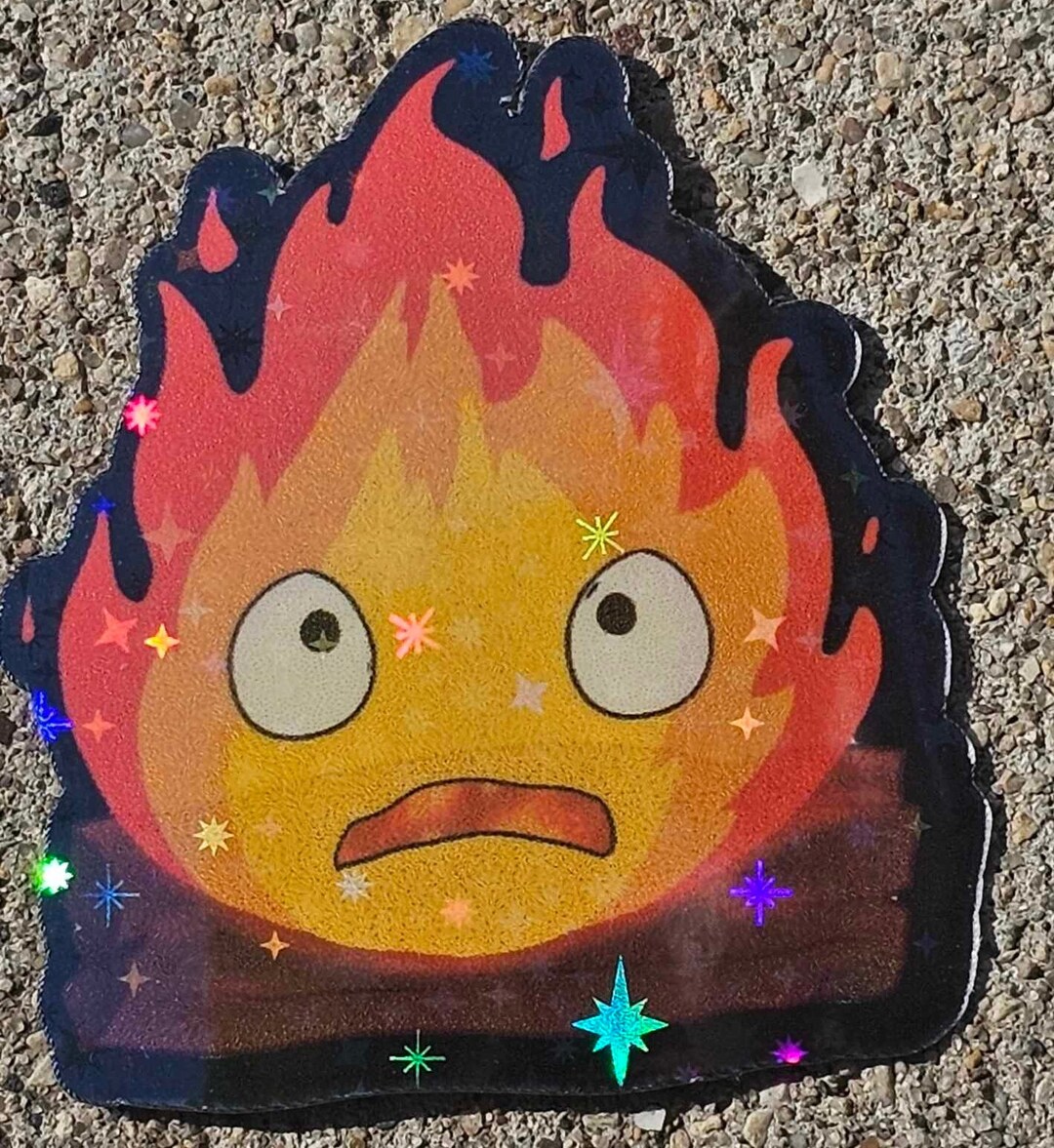 Holographic Calcifer Vinyl Sticker - Etsy