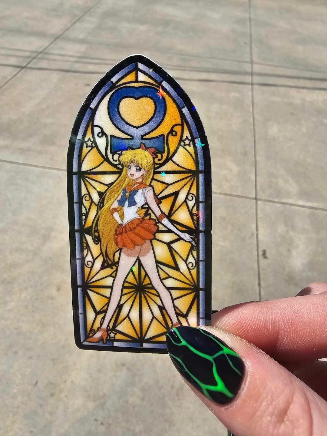 Holo Venus Stained Glass Vinyl Sticker - Etsy