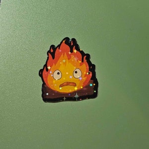 Holographic Calcifer Vinyl Sticker - Etsy