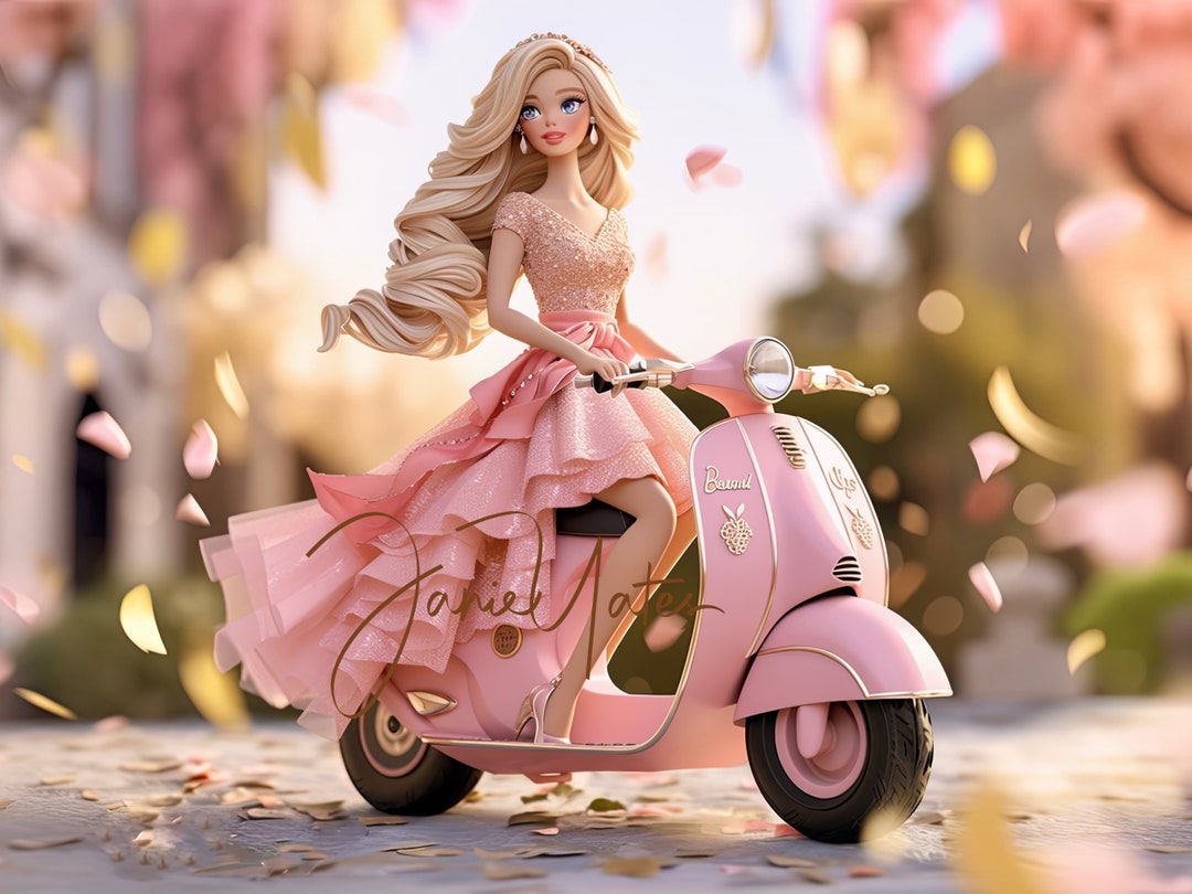 Vespa Barbie Girl Digital Download Printable Art - Etsy