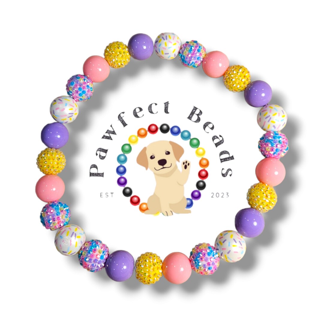Birthday Bonanza Beaded Dog/cat Necklace/o-ring Collar/martingale Chain ...