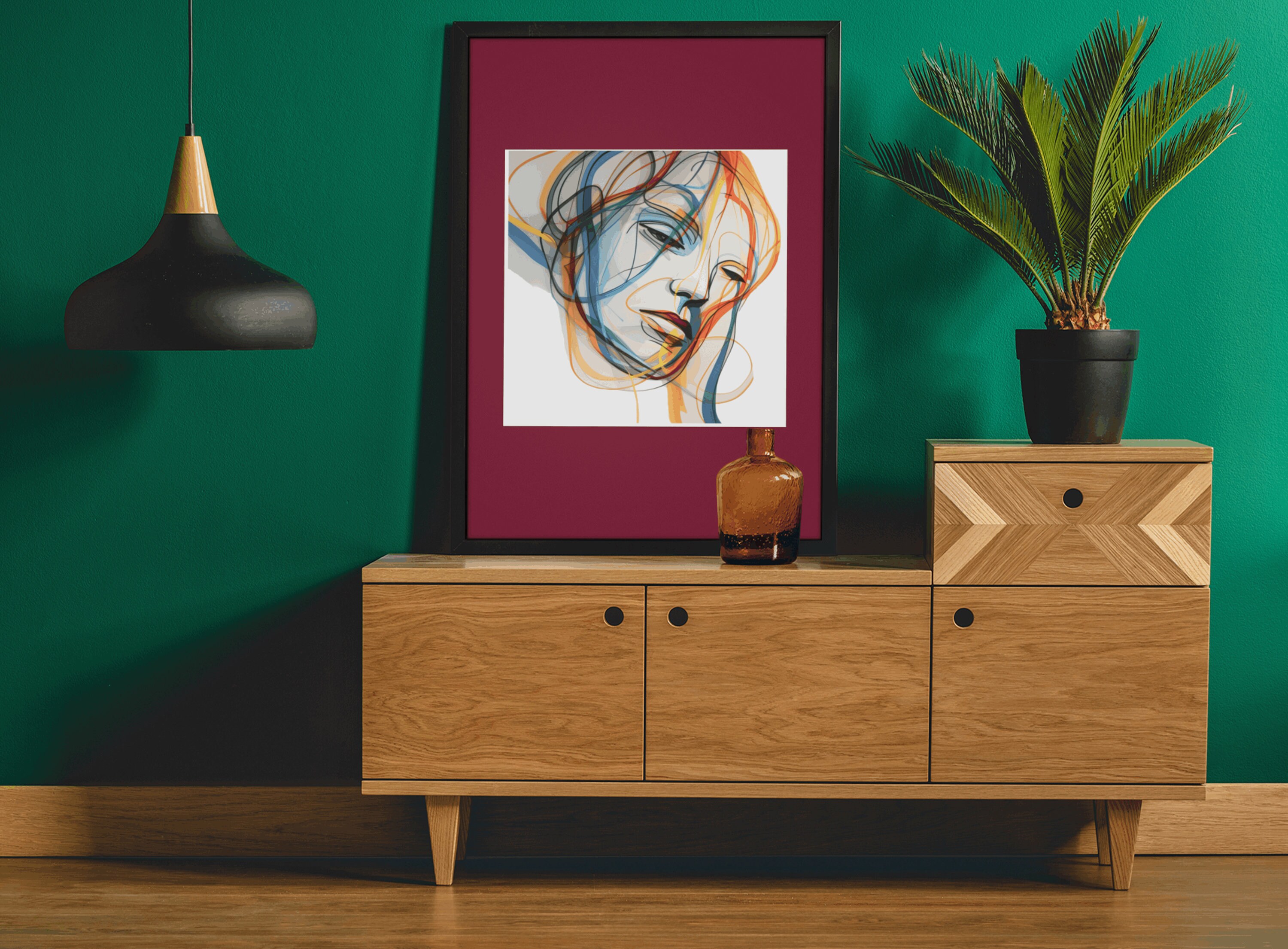 Contemporary Face Abstract Art PNG or JPG File - Etsy