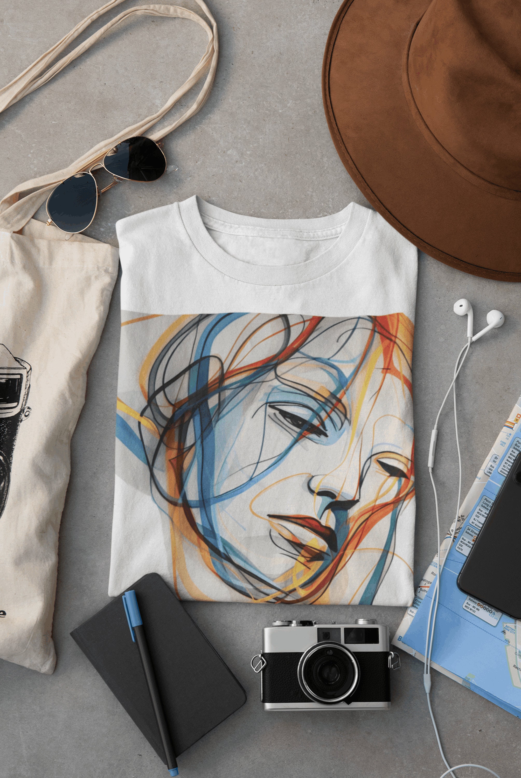 Contemporary Face Abstract Art PNG or JPG File - Etsy