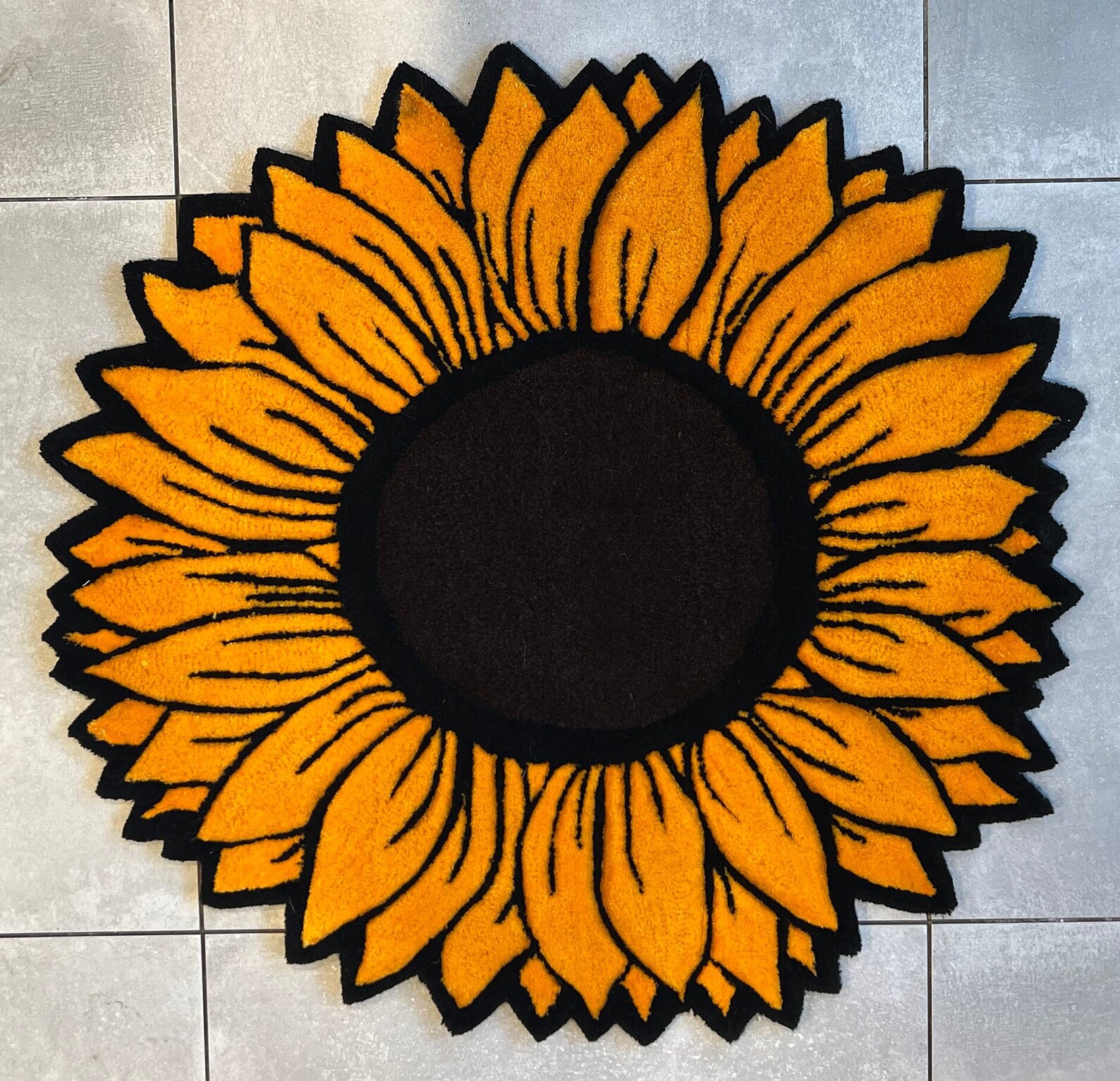 Handmade Tufted SUNFLOWER Rug - Etsy
