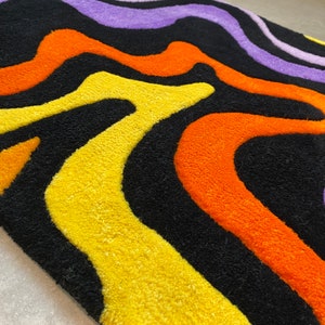 Handmade Tufted Psychedelic Trippy Rug - Etsy