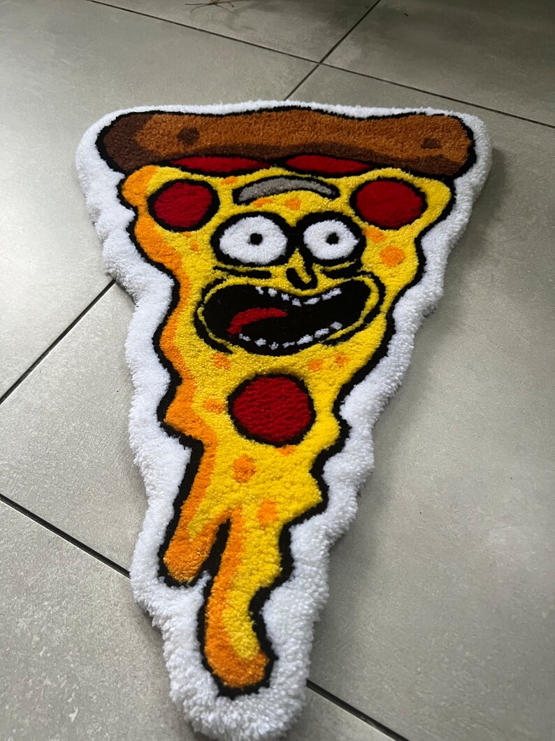 Handmade Tufted Rick & Morty Pizza Rug - Etsy