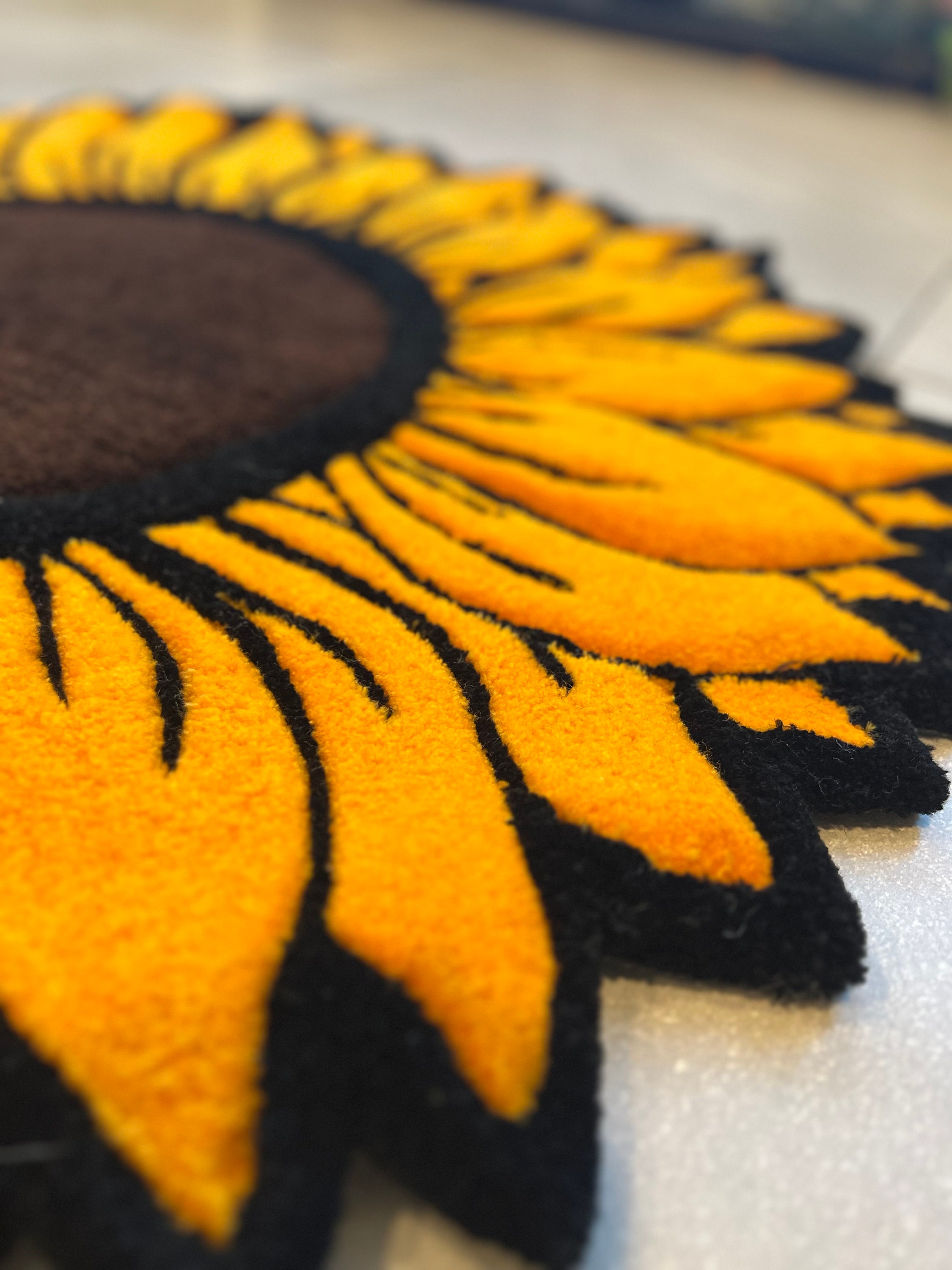 Handmade Tufted SUNFLOWER Rug - Etsy