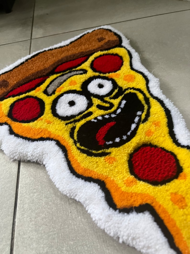 Handmade Tufted Rick & Morty Pizza Rug - Etsy