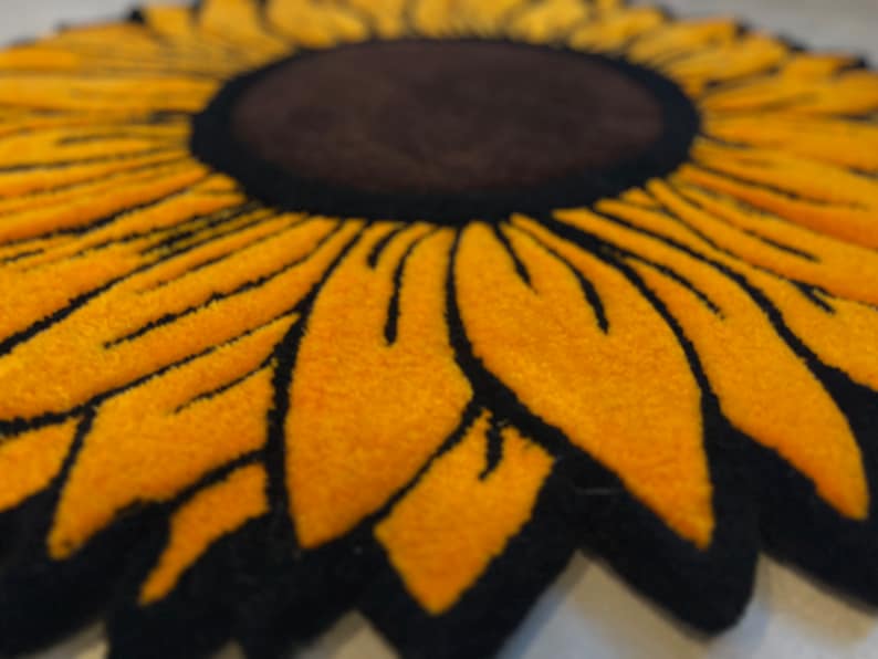 Handmade Tufted SUNFLOWER Rug - Etsy