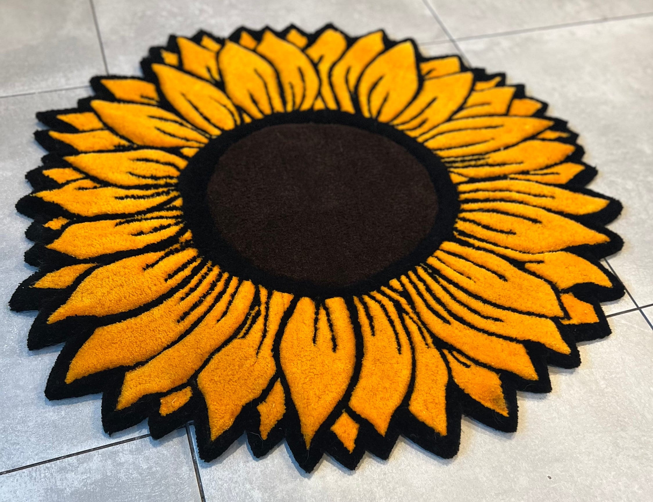 Handmade Tufted SUNFLOWER Rug - Etsy