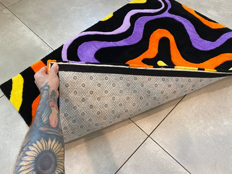 Handmade Tufted Psychedelic Trippy Rug - Etsy