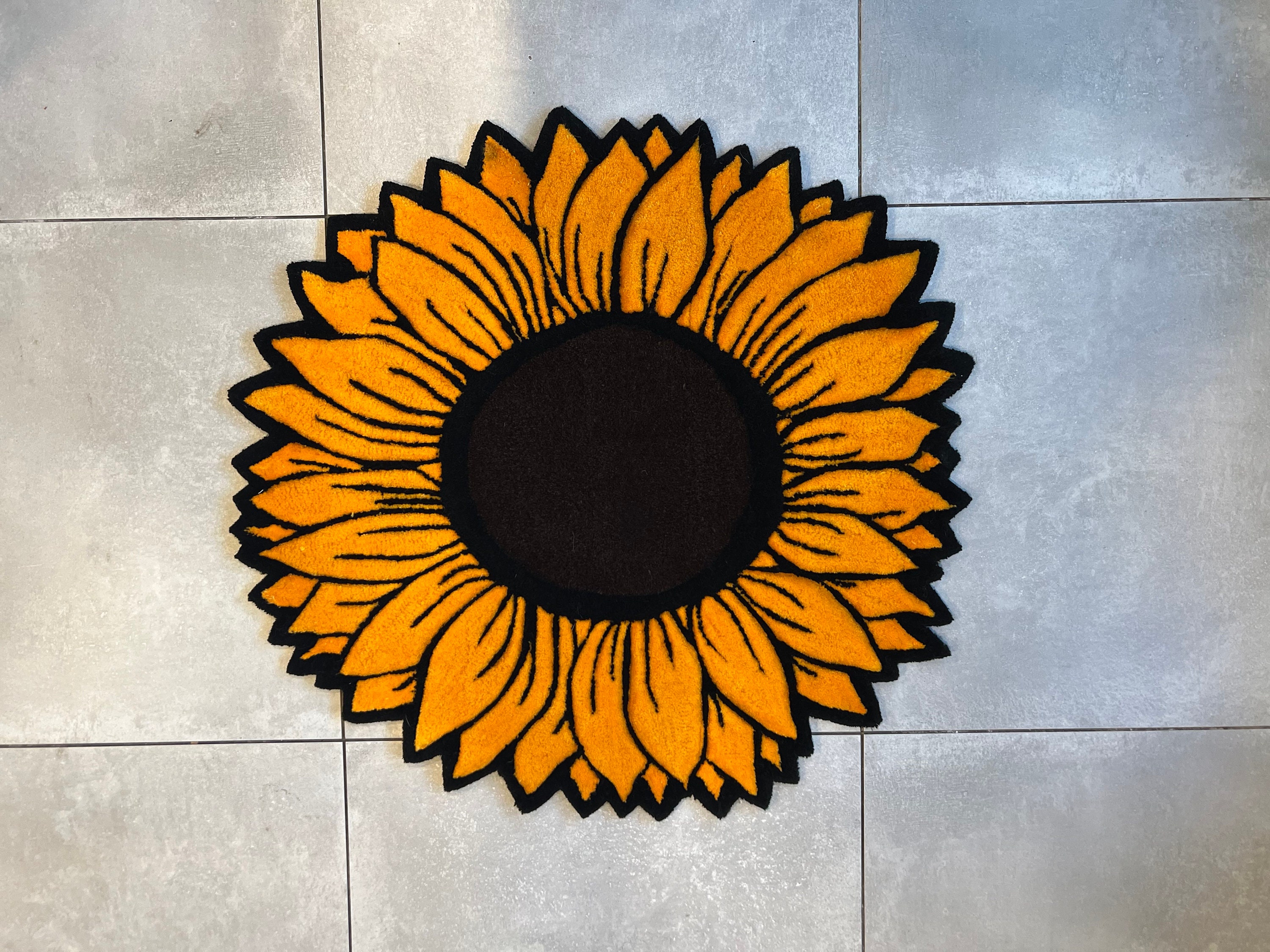 Handmade Tufted SUNFLOWER Rug - Etsy