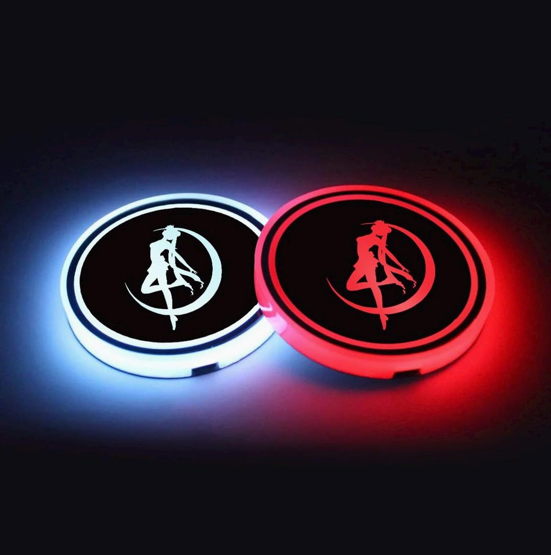 Customized 2PC Cartoon Color Changing Light up Car Coasters | Fit Any ...