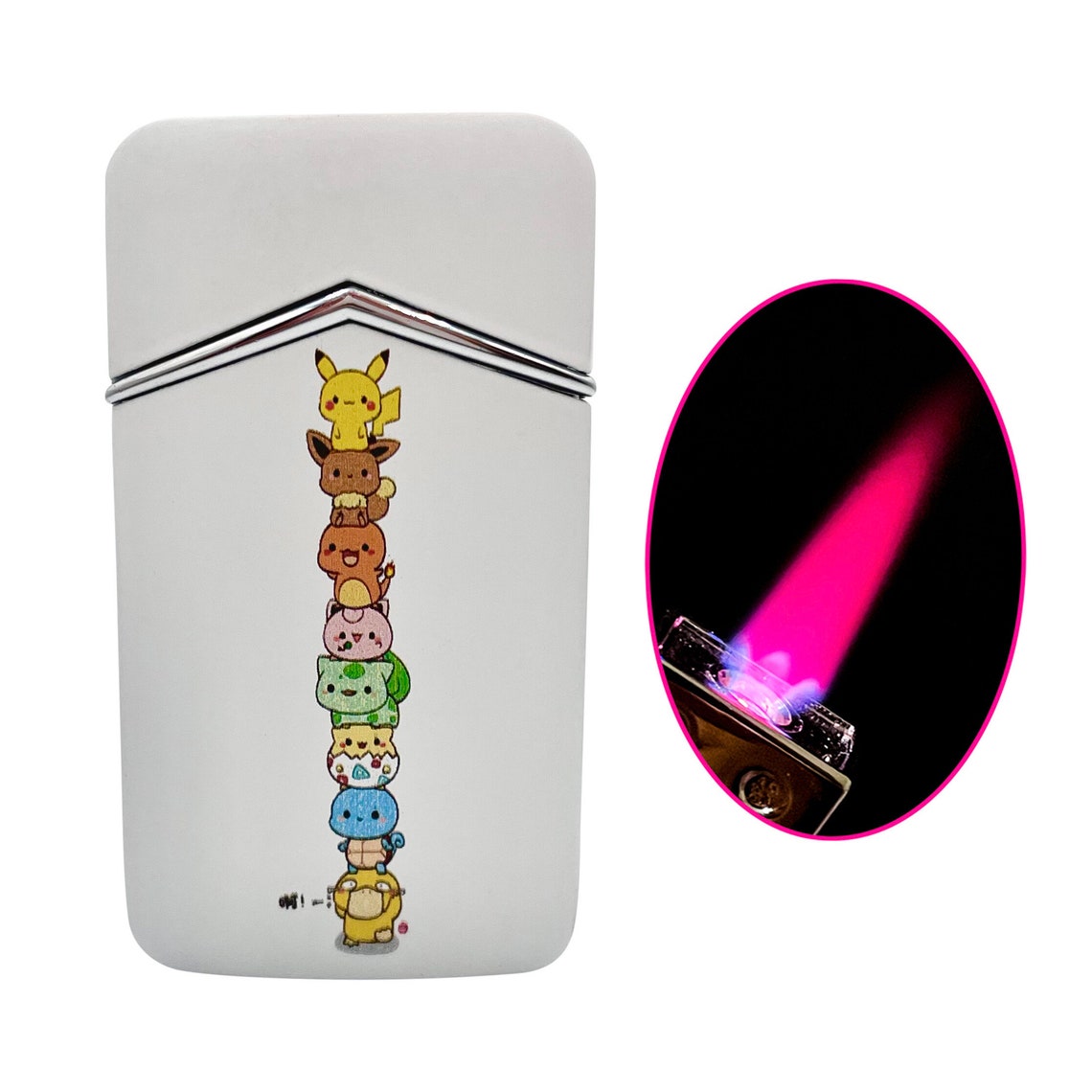 Pokémon Pink Flame Refillable Butane Torch Lighter Cute Smoking ...