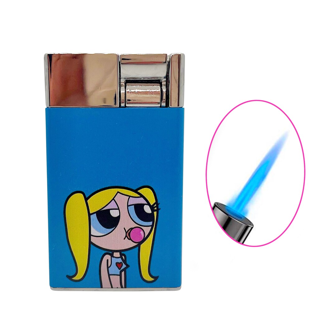 Bubbles Blue Flame Refillable Butane Torch Lighter | Glow in the Dark ...