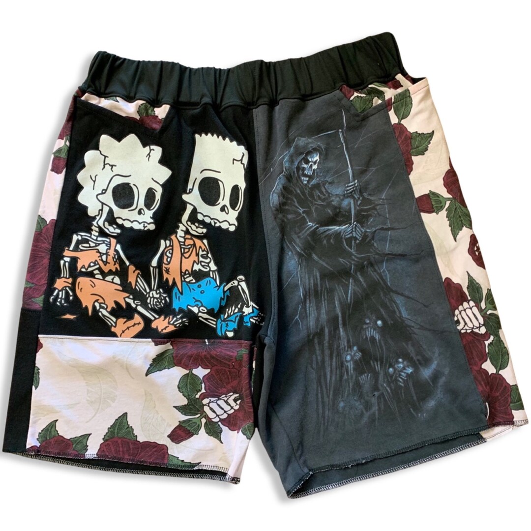 Goth/rock Inspired Custom Shorts Made With Your OWN Memorable - Etsy
