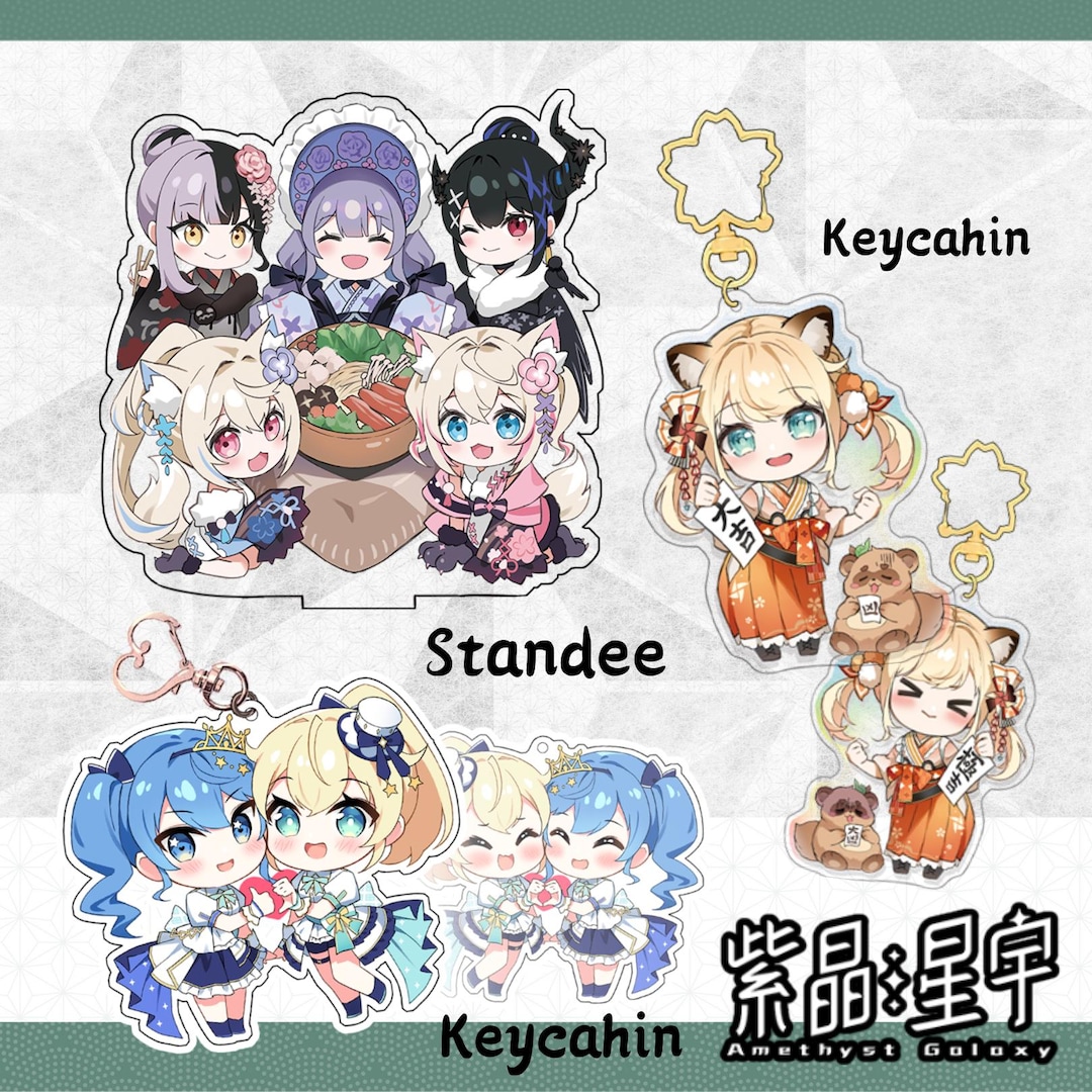 紫晶星宇 Acrylic Keychain/stand Hoshimachi Suisei, Iroha, Advent - Etsy