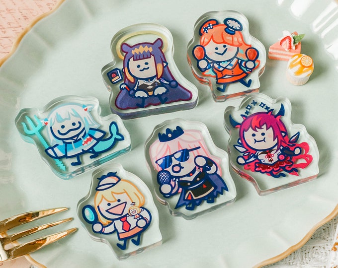 SMOL HOLOLIVE: Myth+irys Thick Acrylic Standee Pack of 6 - Etsy