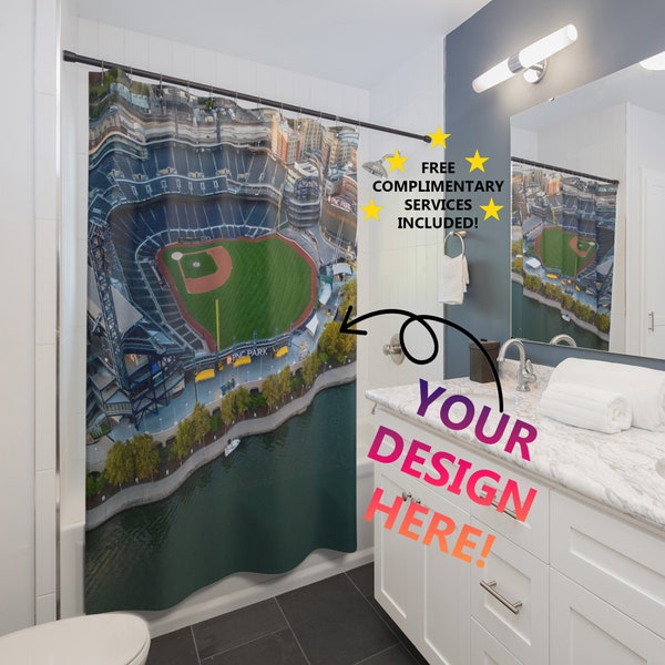 Baseball Shower Curtain - Etsy