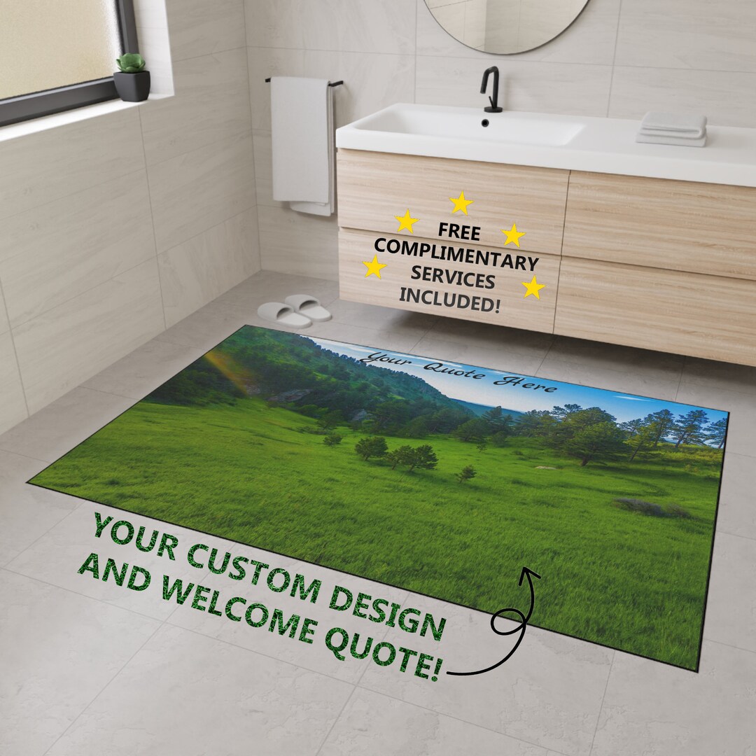 Personalized Floor Mat, Custom Design Photo, Anti-slip, Heavy Duty ...