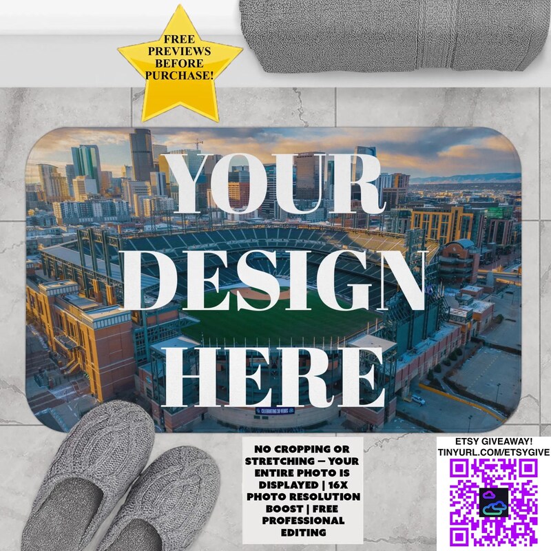 Custom Bath Mat Print - Etsy