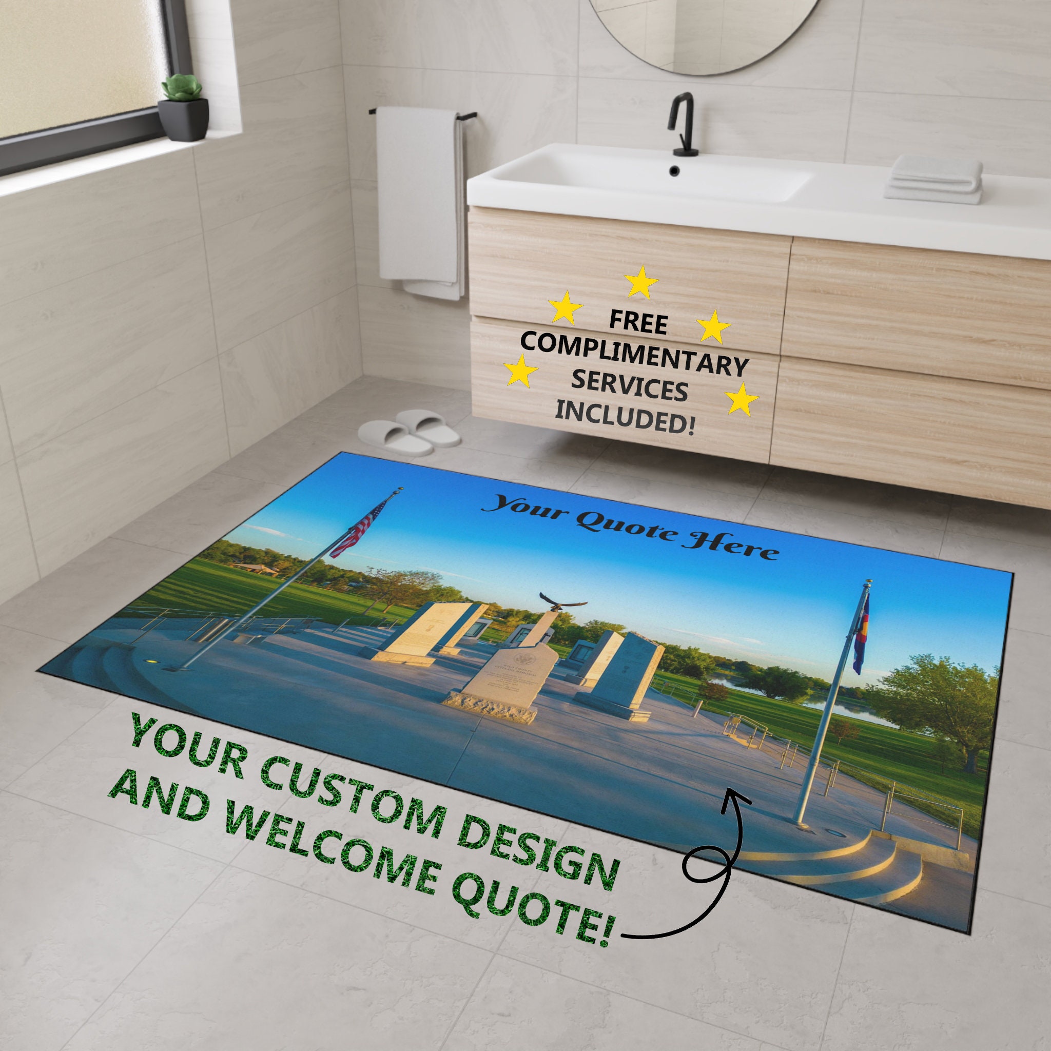 Personalized Floor Mat, Custom Design Photo, Anti-slip, Heavy Duty ...