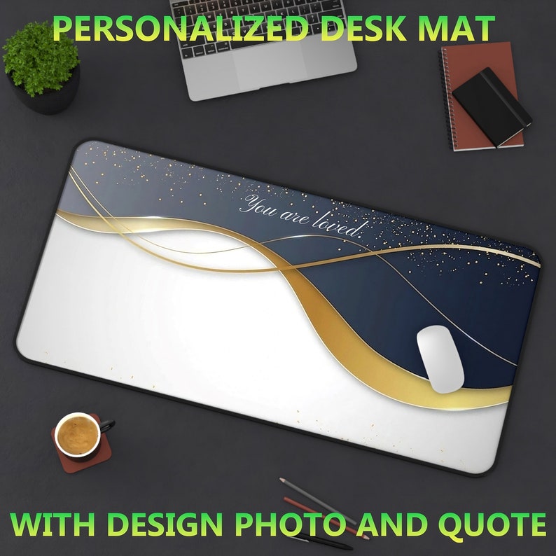 Personalized Desk Mat, Unique Mouse Pad, Custom Design Photo Text ...