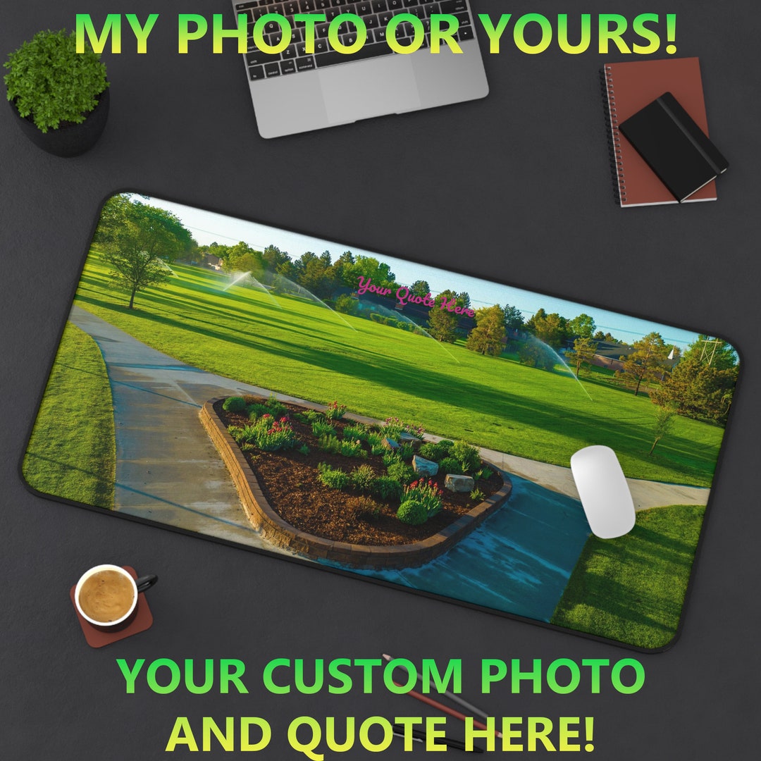 Personalized Desk Mat, Keyboard and Mouse Pad, Custom Design Photo and ...