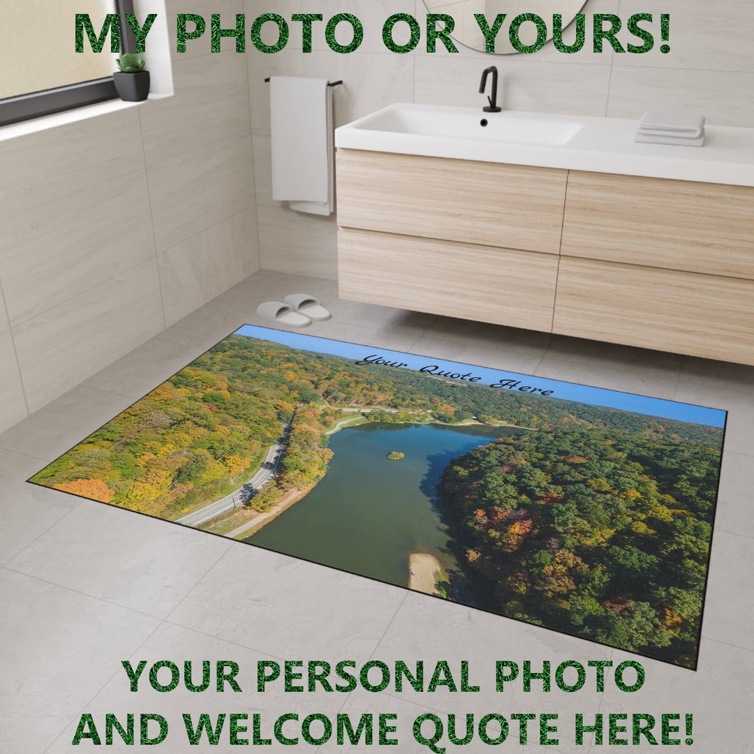 Personalized Floor Mat, Customize Your Design Photo & Welcome Text ...