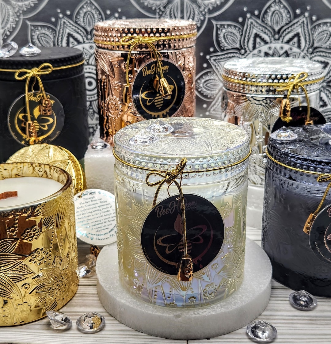 Highly Fragrant Luxury Candle. Natural Virgin Coconut Wax. Crackling ...