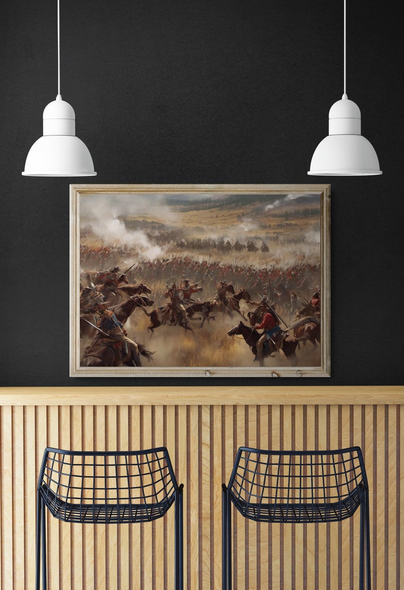 PRINTABLE Wall Art , Digital Download, Custers Last Stand the Battle of ...