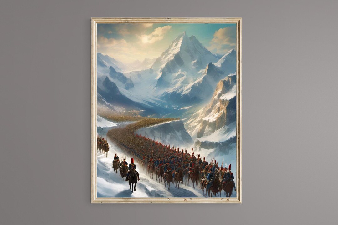 Napoleon Crossing the Alps Print: Historical Wall Art -(digital ...
