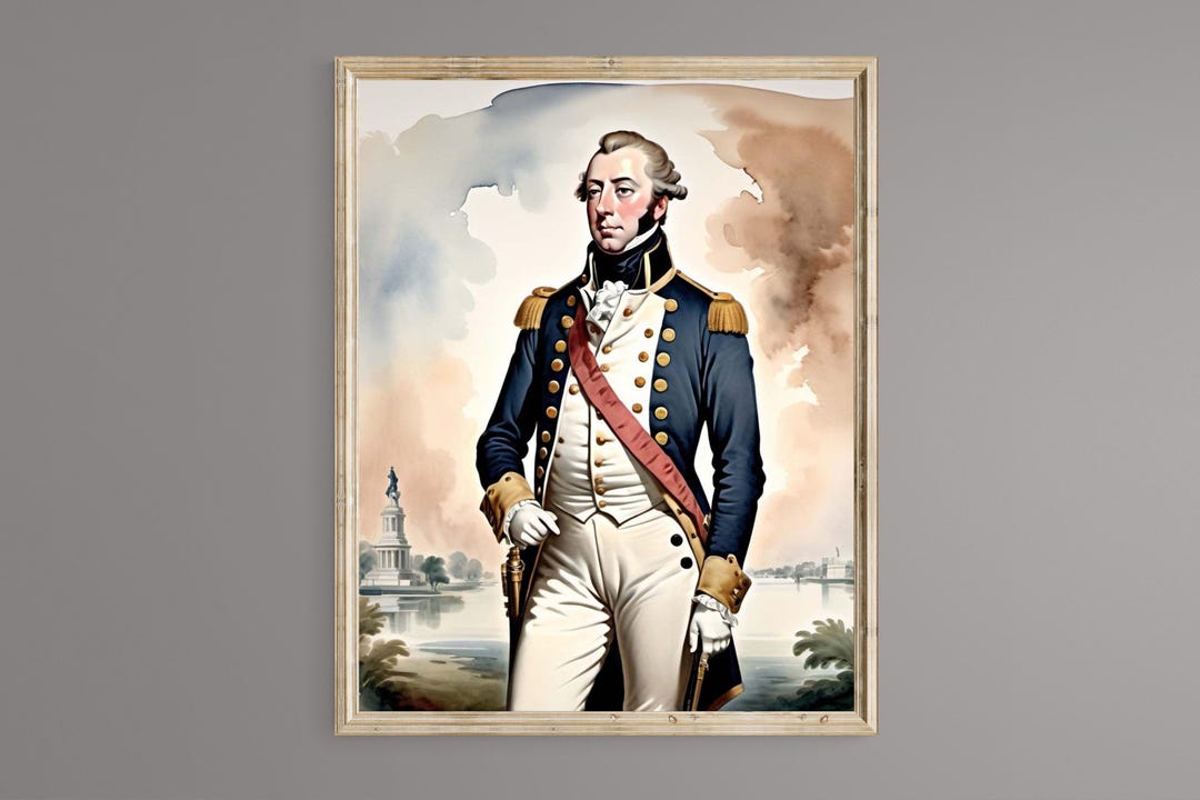 Marquis De Lafayette Print: French Aristocrat Portrait (digital ...