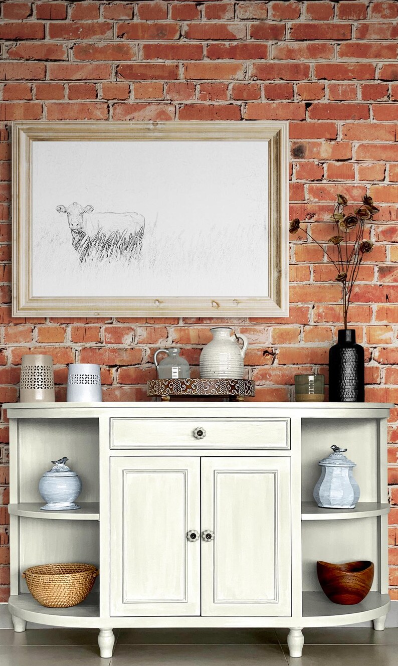 PRINTABLE WALL ART, Digital Download, Angus Cattle Sketch - Etsy