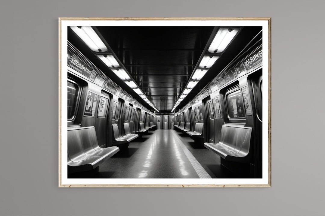 NYC Subway Print, New York City, Black and White (digital Download) - Etsy