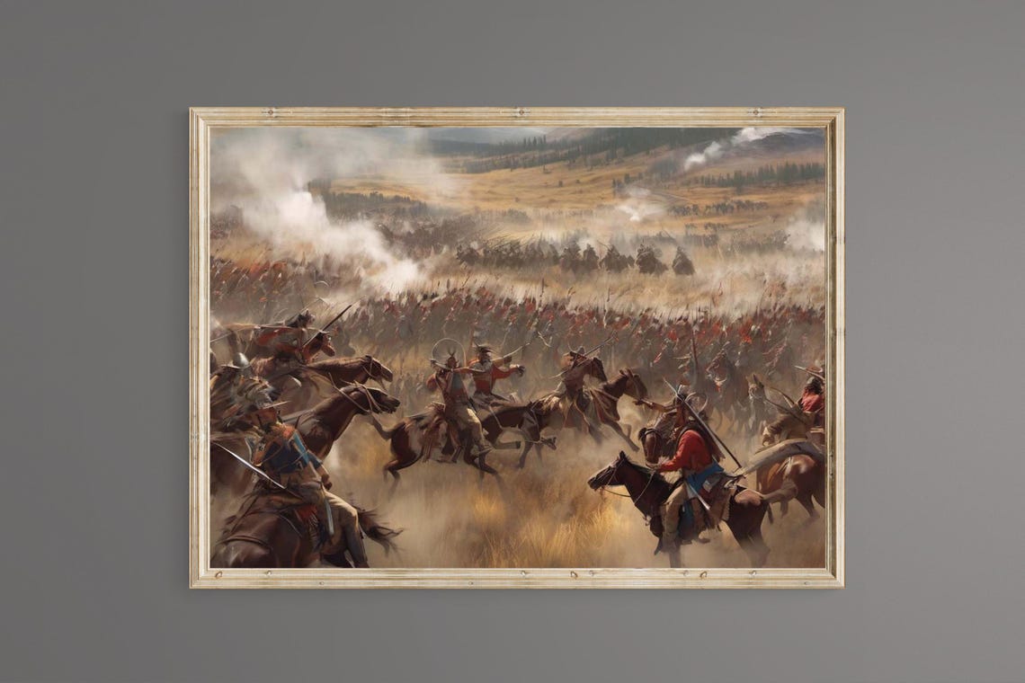 Custer's Last Stand Print: Battle of Little Big Horn- (digital Download ...