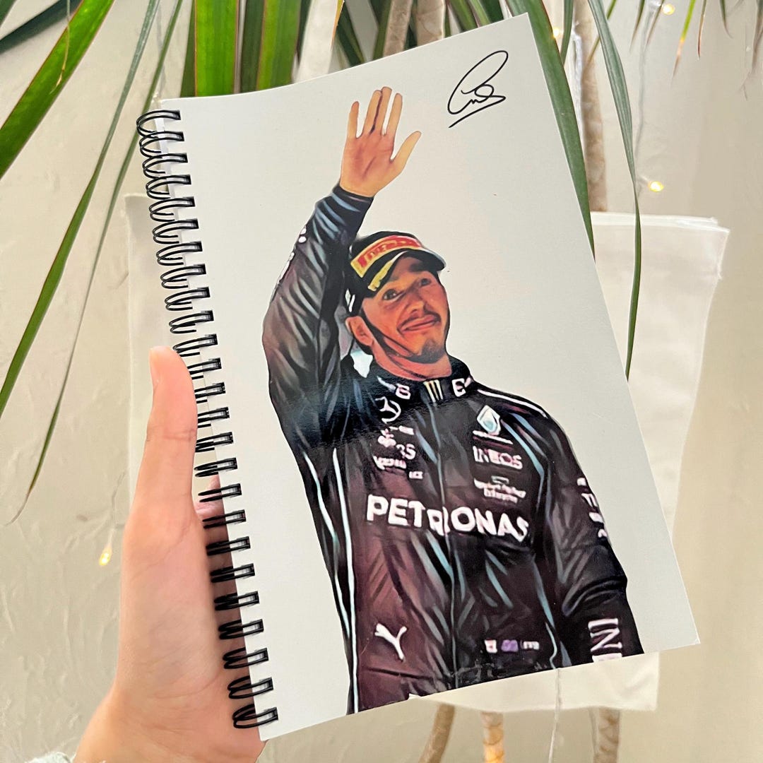 Lewis Hamilton Notebook - Mercedes AMG Petronas Spiral Notebook ...