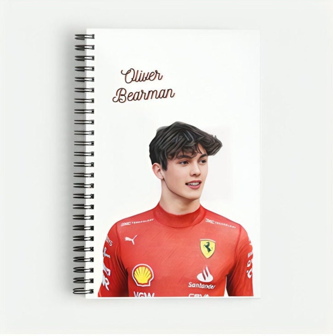 Oliver Bearman - Ferrari Spiral Notebook | Formula 2 | F1 | Notebook ...