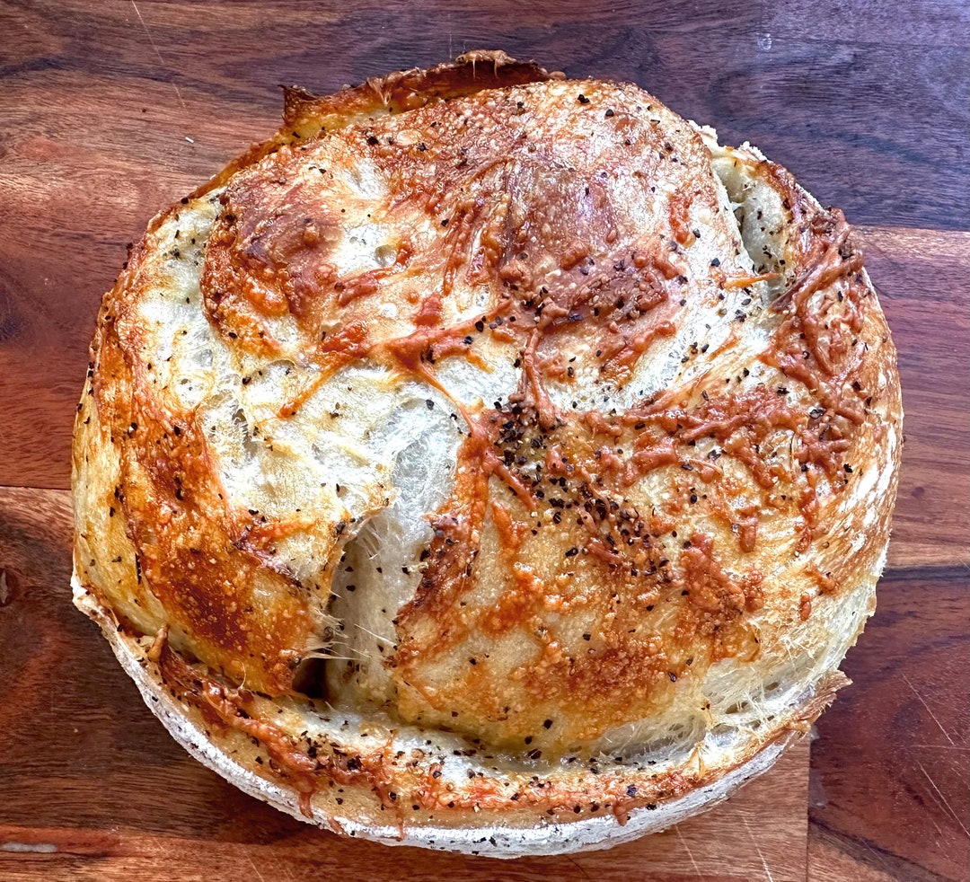 Cracked Pepper & Parmesan Sourdough Loaf - Etsy