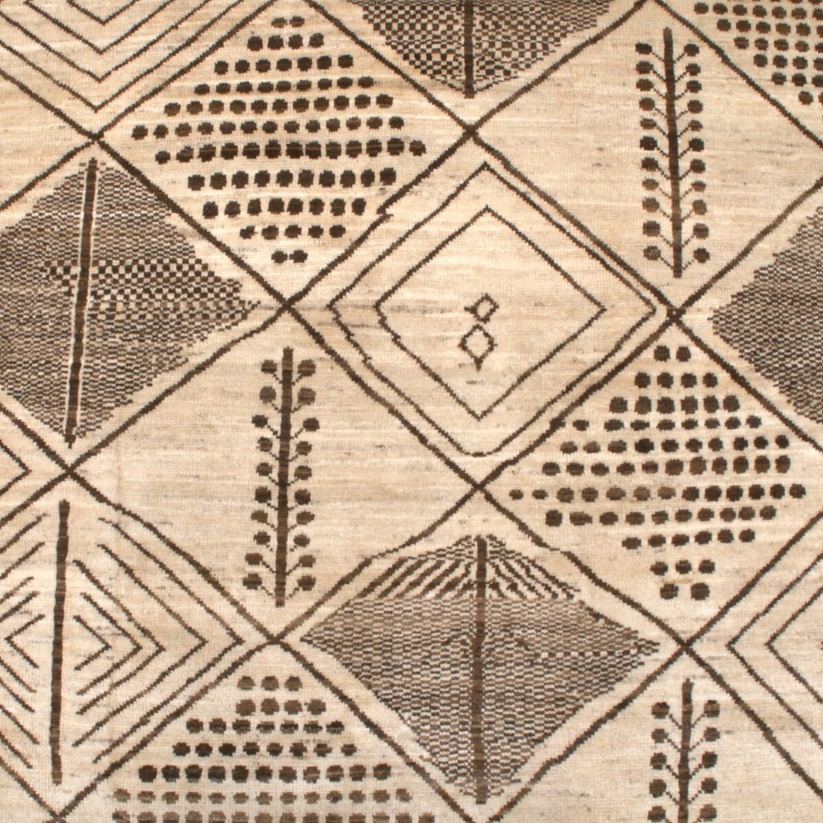 6x9 White Moroccan Rug Geometric Afghan Hand Knotted Rug Area Rug Rug ...