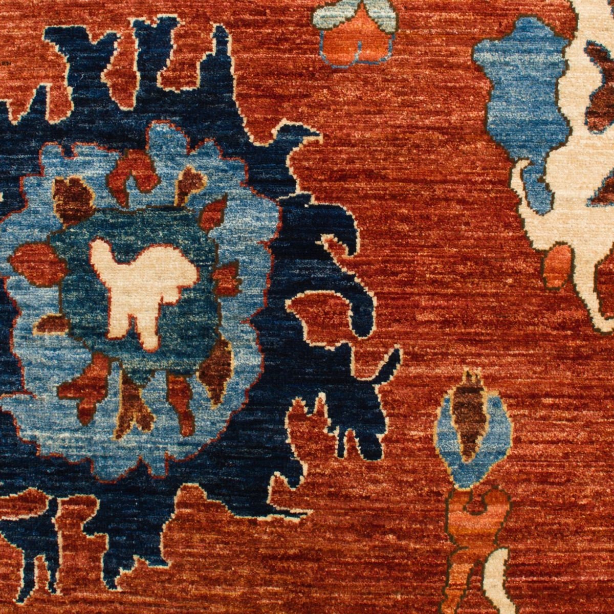 9x11 Colorful Persian Rug Blue Traditional Afghan Hand Knotted Rug Area ...