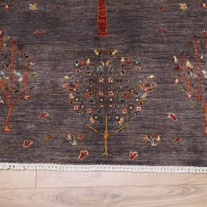 5x8 Ft Grey Tree of Life Rug Traditional Hand Knotted Rug - Etsy