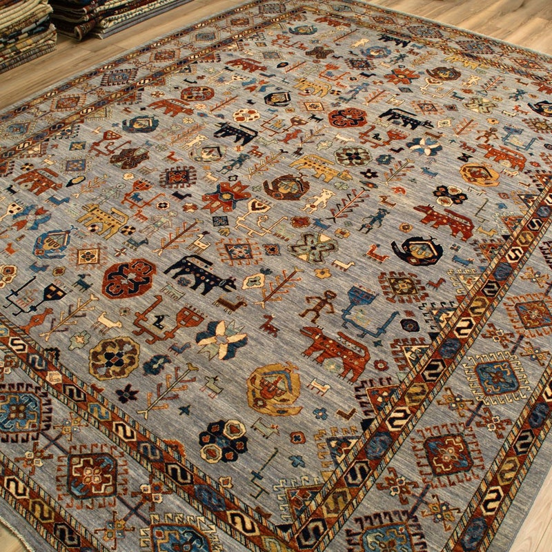 Blue Persian Rug - Etsy