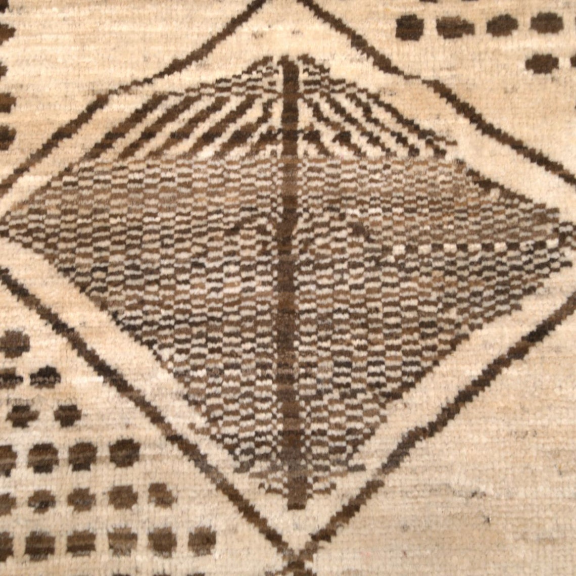 6x9 White Moroccan Rug Geometric Afghan Hand Knotted Rug Area Rug Rug ...