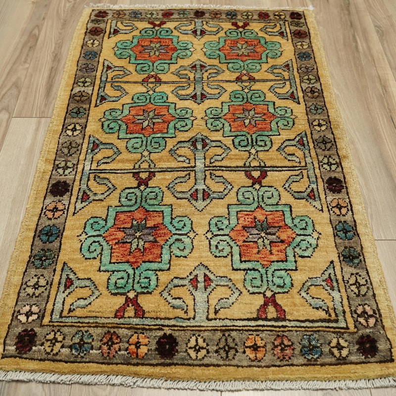 2x3 Yellow Persian Rug - Etsy