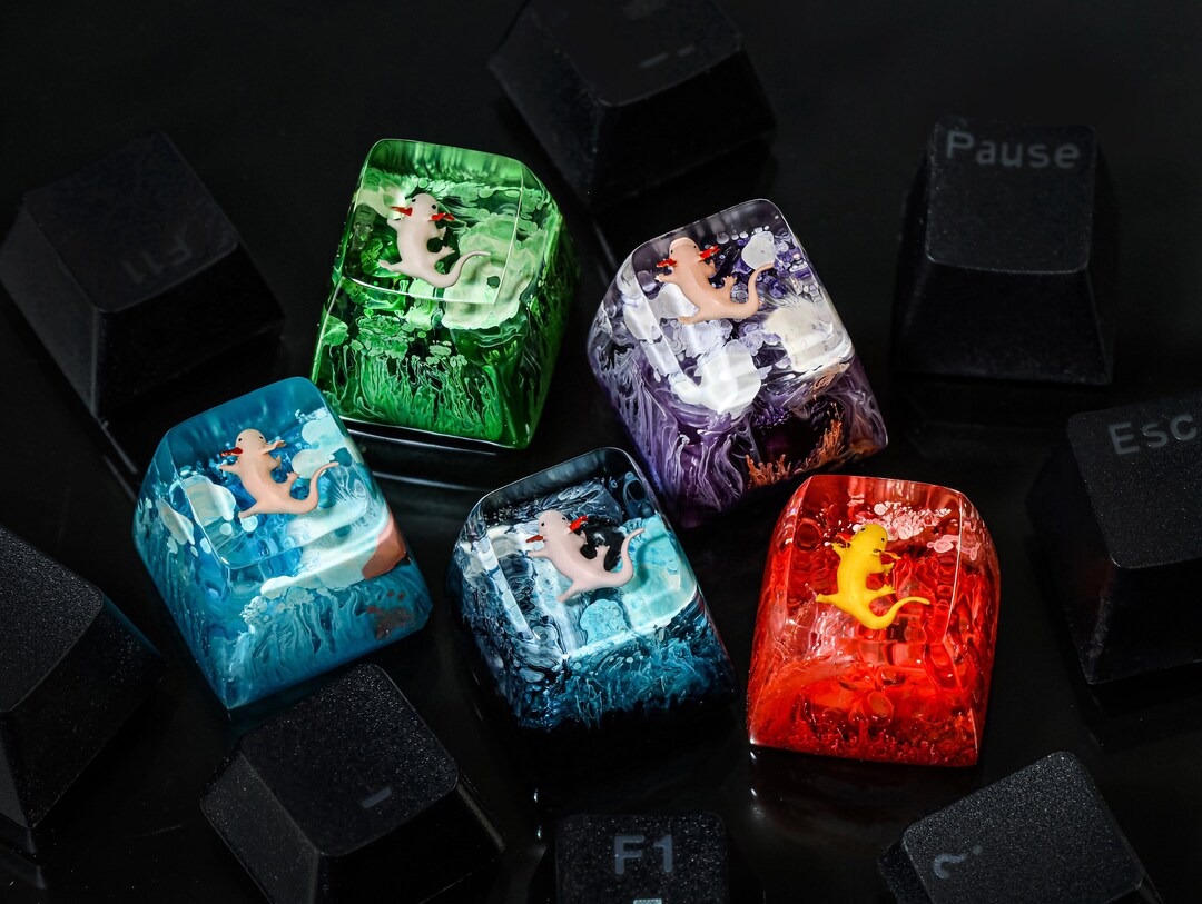 Axolotl Keycap Keycap Artisan Handmade Keycap Custom - Etsy